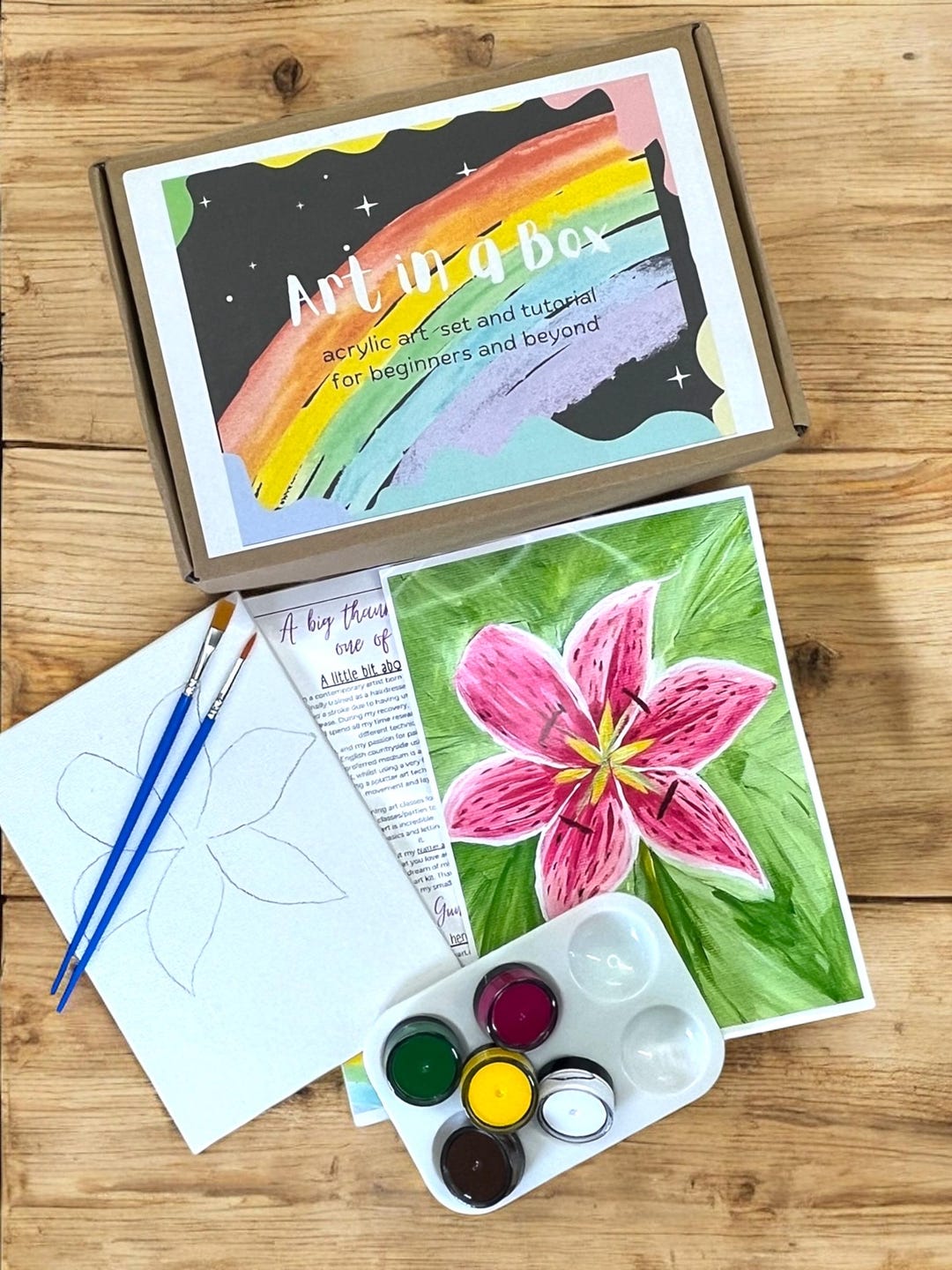 DIY Art Box, Online Painting Tutorial, Diy Arts and Crafts Kit for ...