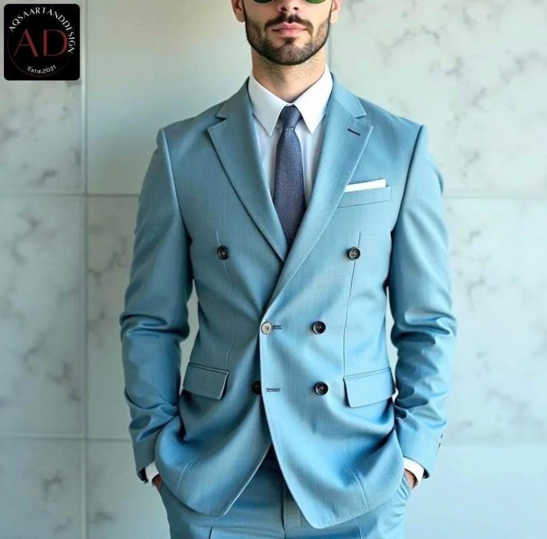 Men's Suits Blue Suit for Men Gift for Men Wedding Groom Formal Wear Style 2 Piece Suit - Etsy