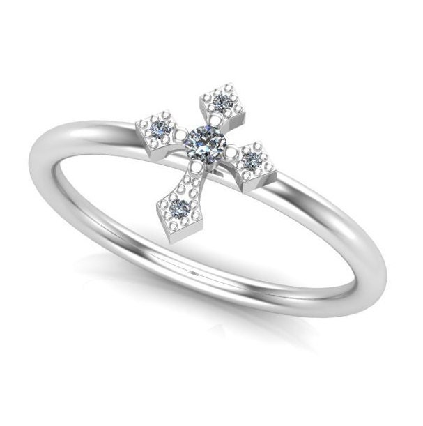 Holy Cross Ring, Dainty Cross Rings, Religious Ring for Her, Delicate ...