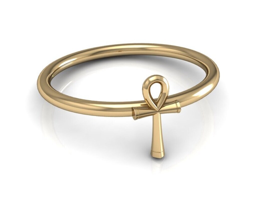 Ankh Ring, Minimal Ankh Ring, Minimalist Ring, Ancient Egyptian Ankh ...