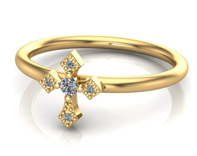 Holy Cross Ring, Dainty Cross Rings, Religious Ring for Her, Delicate ...