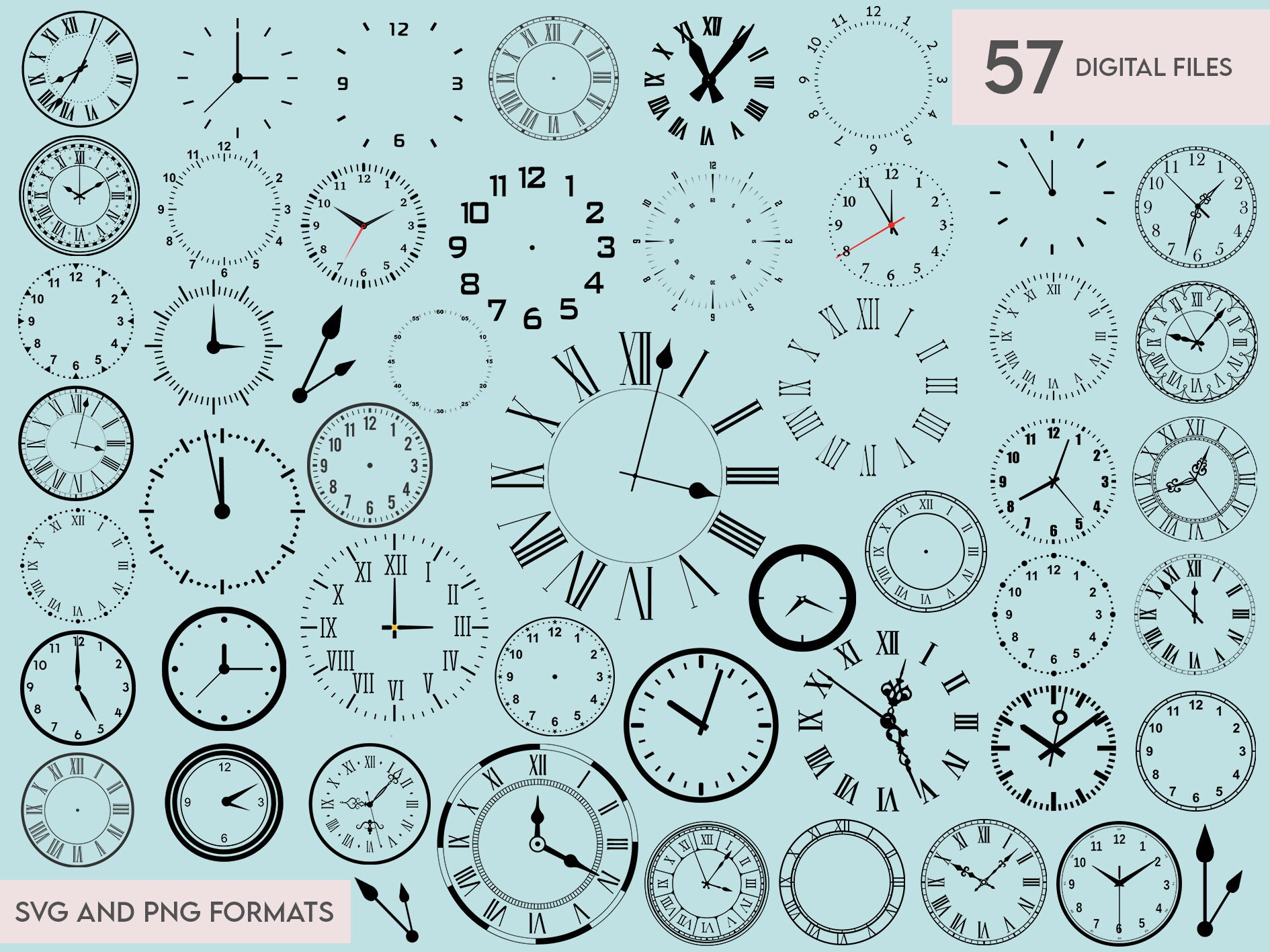 Clock Face Svg File Clock Face Png Clock Face Download - Etsy