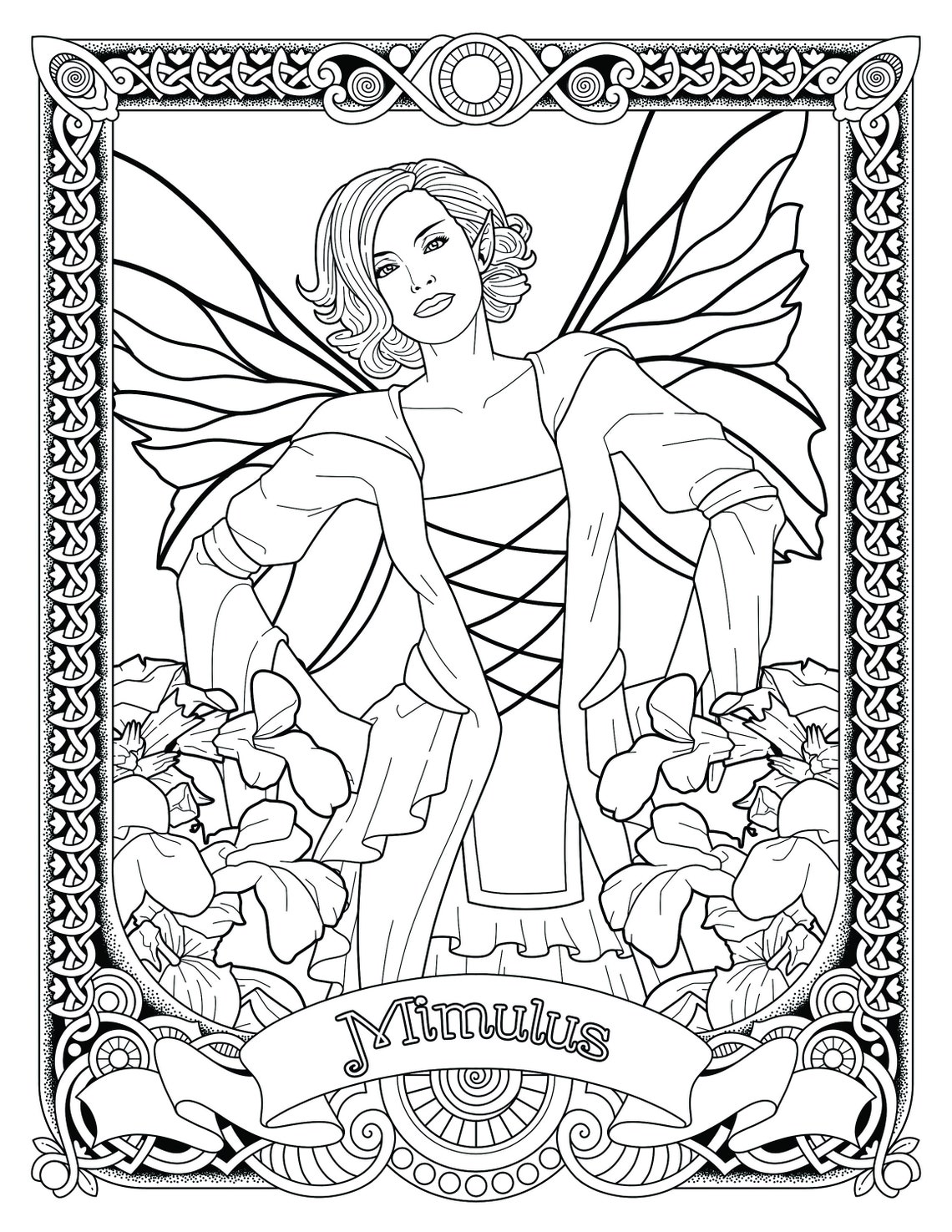 5 Fantasy Fairy Coloring Pages - Etsy