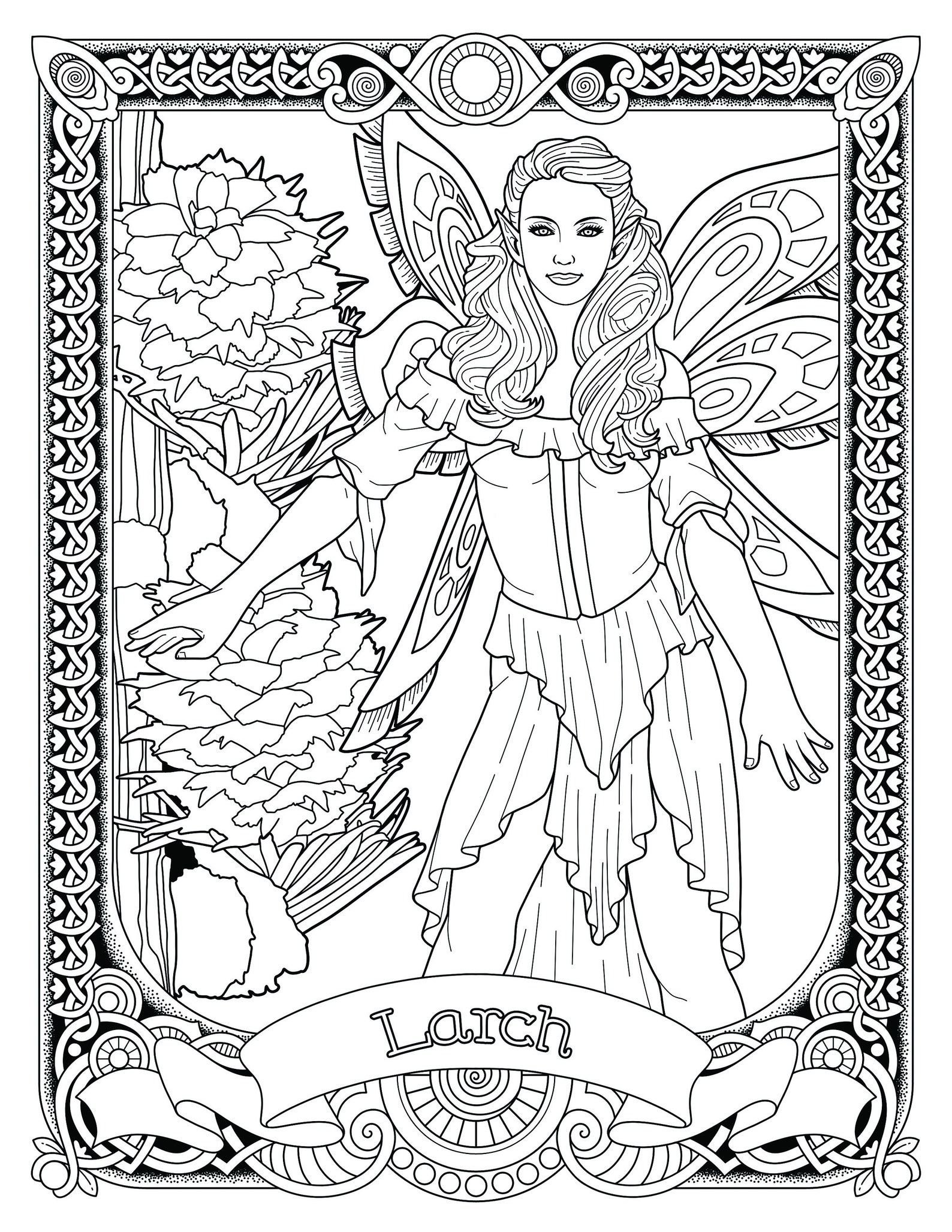 5 Fantasy Fairy Coloring Pages - Etsy
