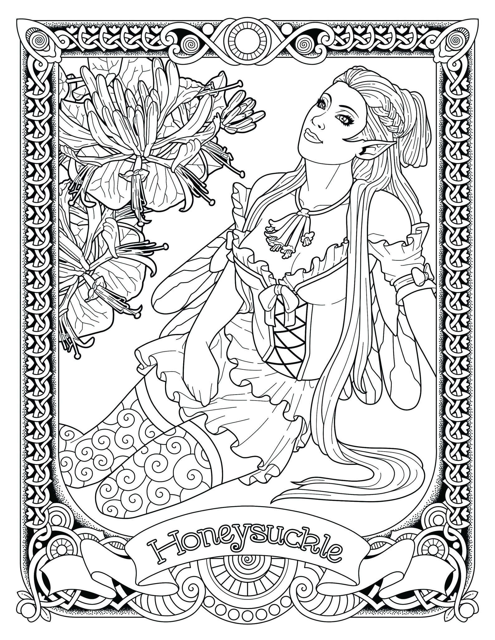 5 Fantasy Fairy Coloring Pages - Etsy