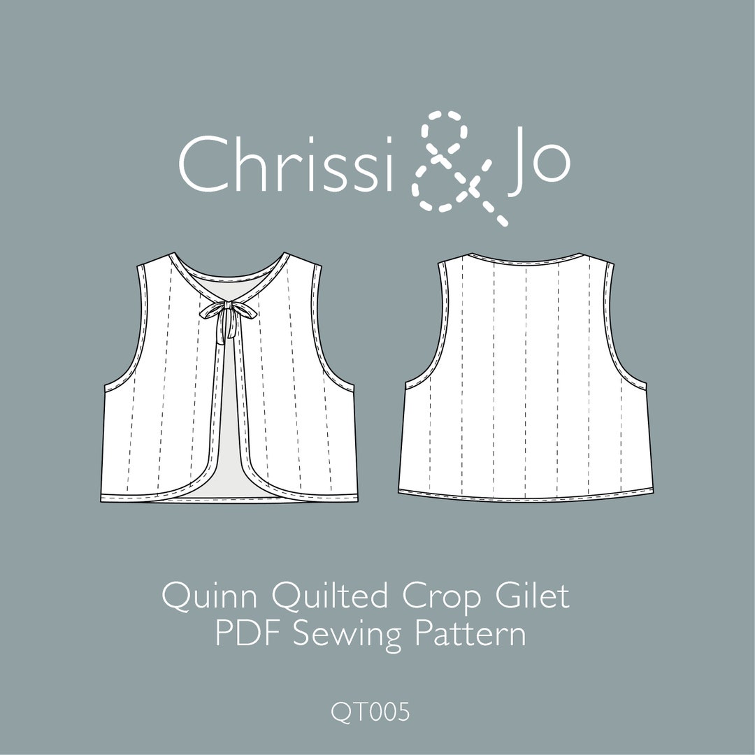 Quinn Tie Quilted Gilet Baby, Toddler & Child PDF Sewing Pattern - Etsy
