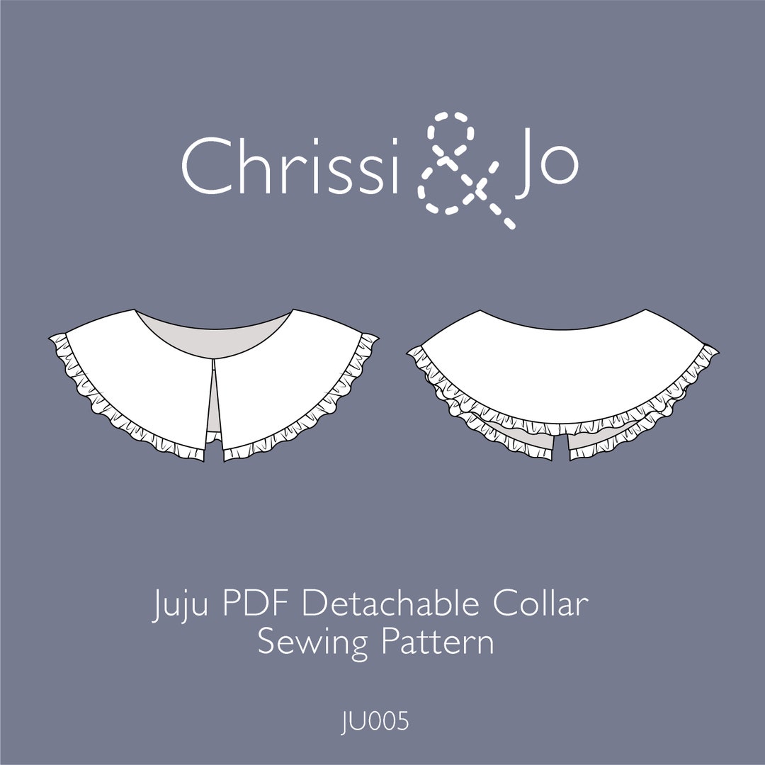 Juju Detachable Frill Collar PDF Sewing Pattern - Etsy