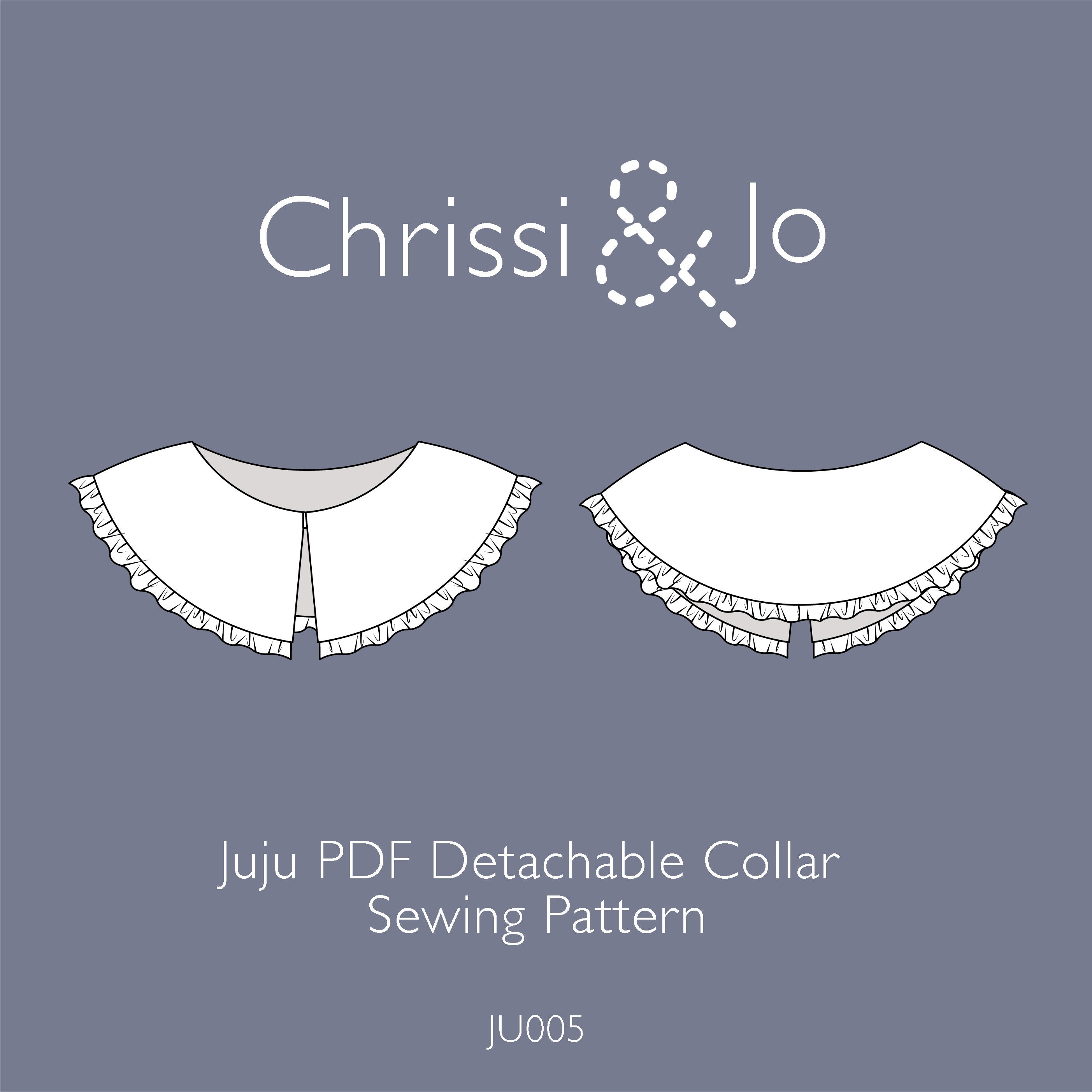 Juju Detachable Frill Collar PDF Sewing Pattern - Etsy