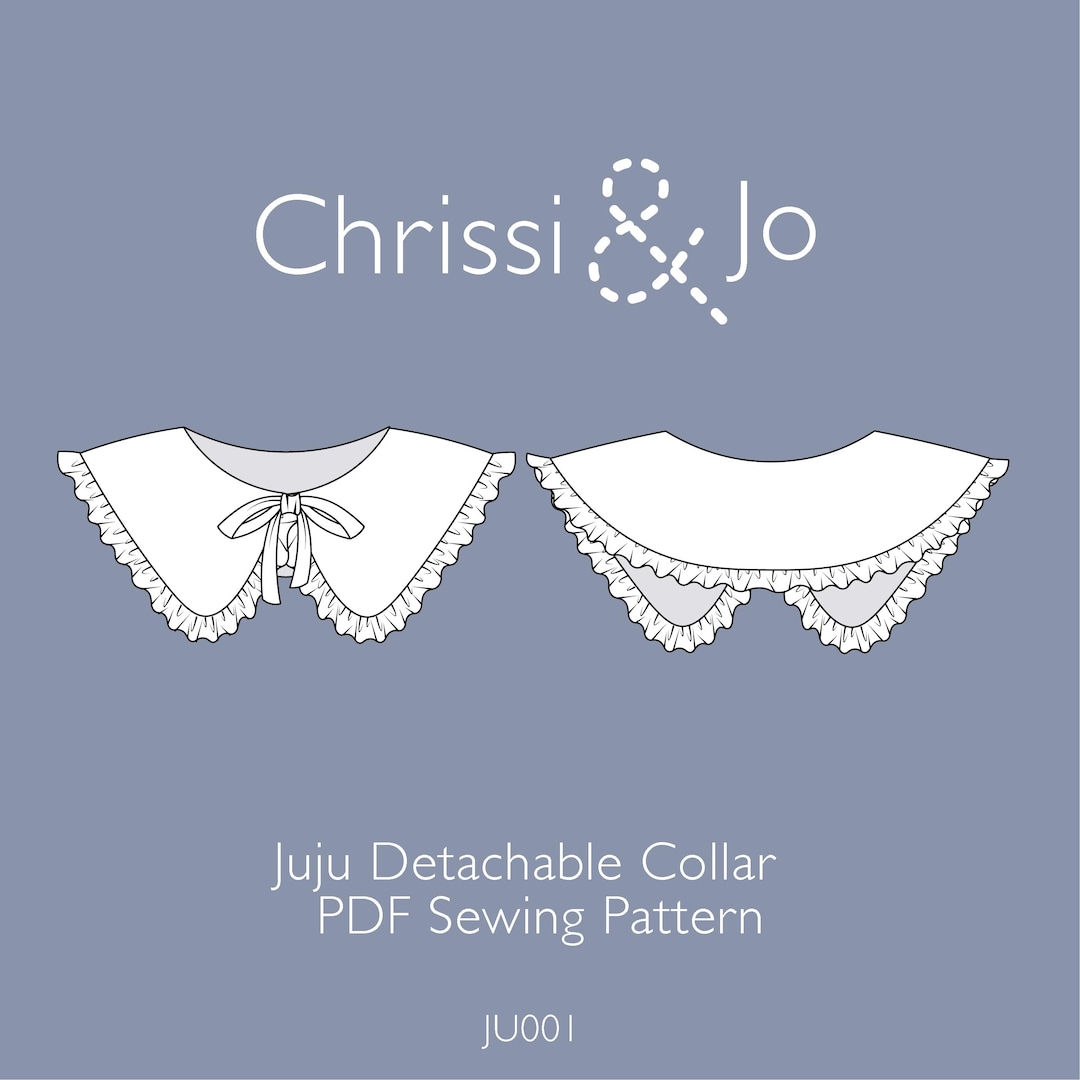 Frill Platter Collar Sewing Pattern PDF – Detachable Kids Collar ...