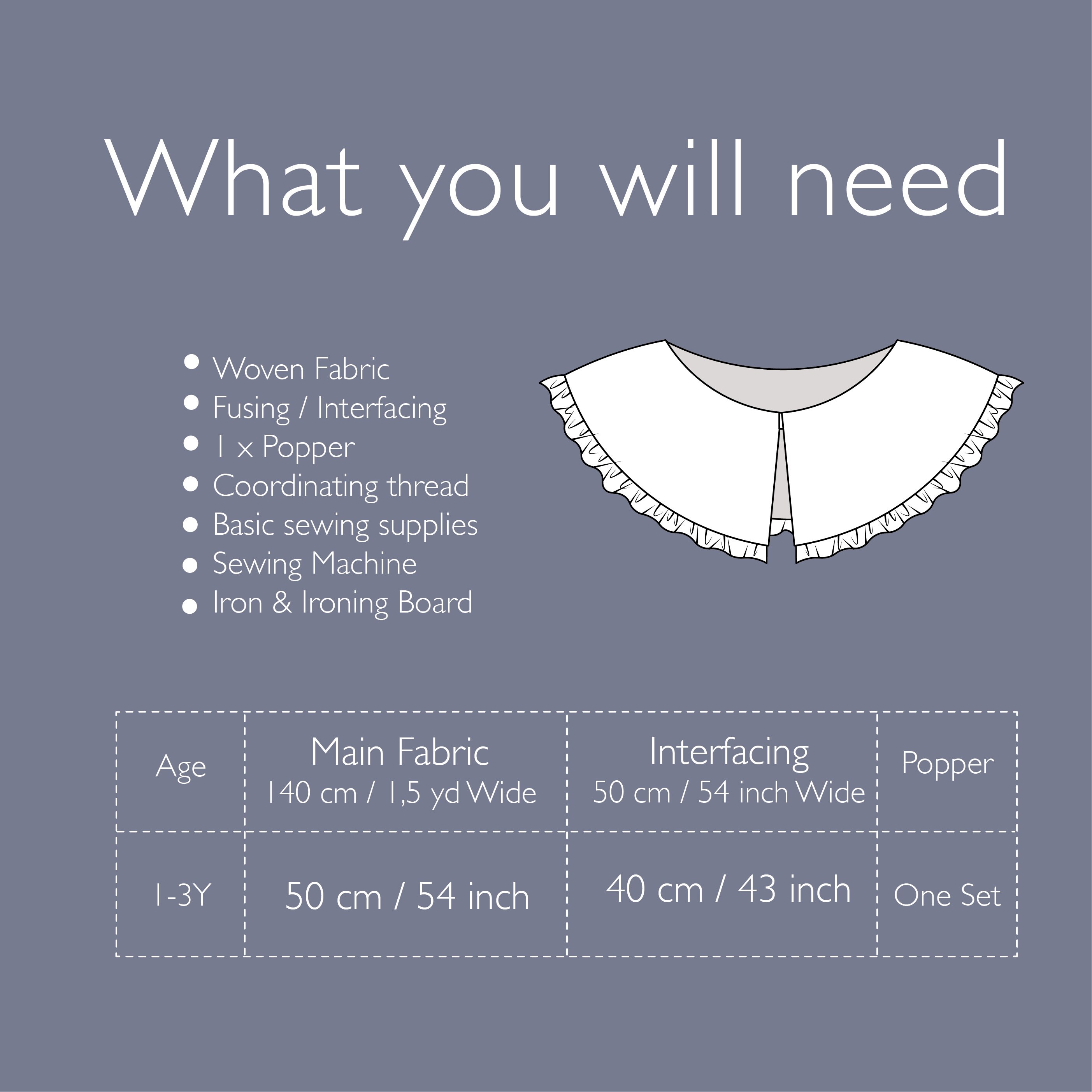 Juju Detachable Frill Collar PDF Sewing Pattern - Etsy