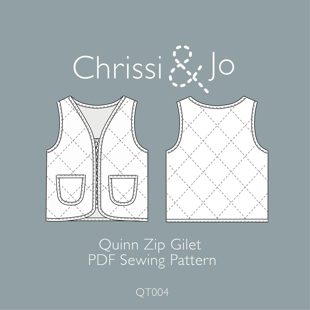 Quinn Zip Gilet - Baby & Toddler PDF Sewing Pattern - Etsy