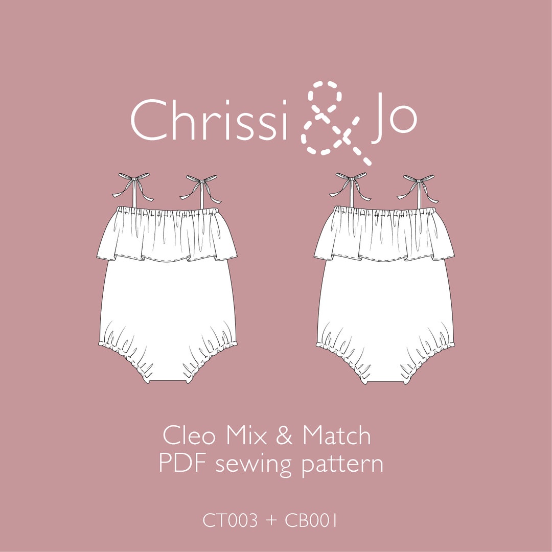 Cleo Frill Romper - Easy PDF Sewing Pattern for Baby & Toddler - 3M to ...