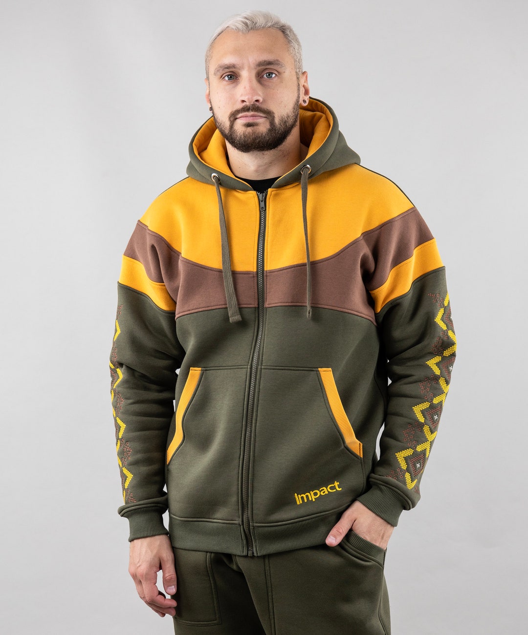 Hoodie "sunrise", Hooded Sweater, Ukrainian Full-zip Sweatshirt With ...