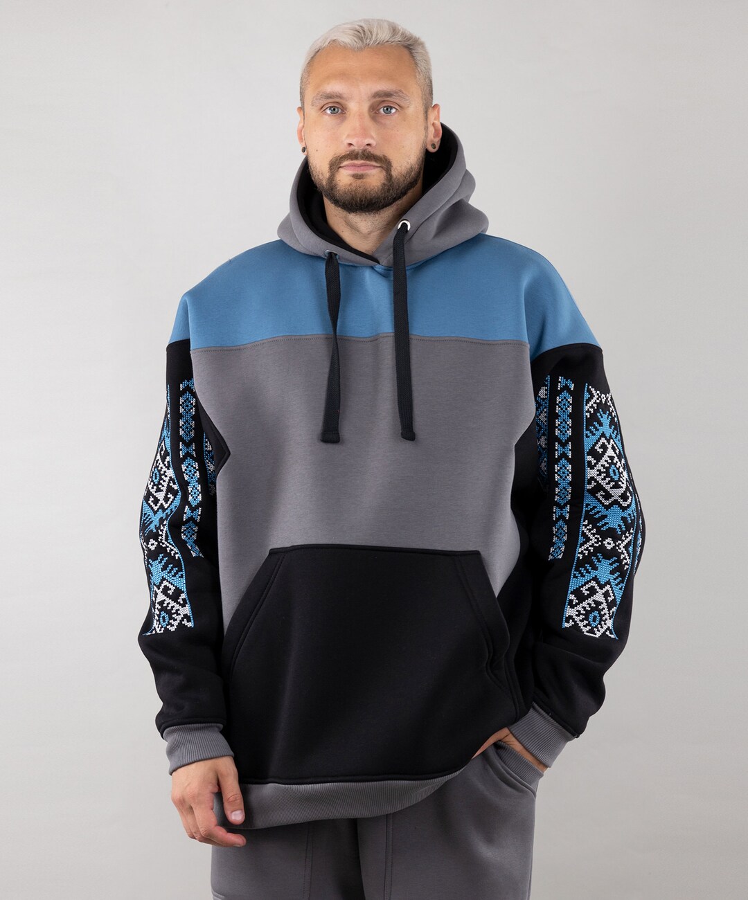 Ukrainian Traditional Ornament Hoodie With Embroidery, Hoodie ...