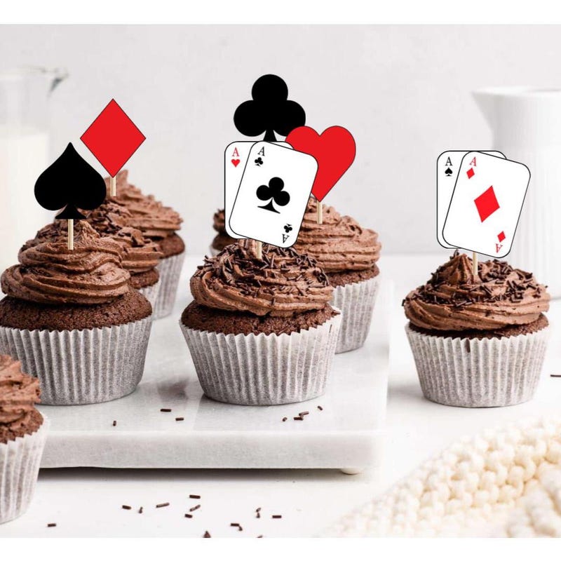 Playing Card Cake Topper - Etsy