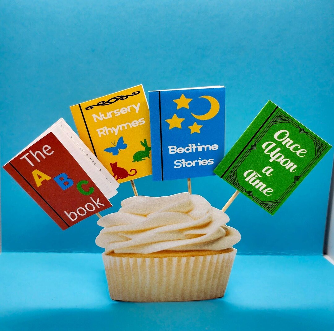 Storybook Cupcake Toppers: Children's Book Party Picks - Set of 12 - Etsy