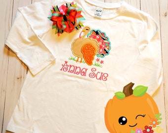 Girls Turkey Shirt | Etsy