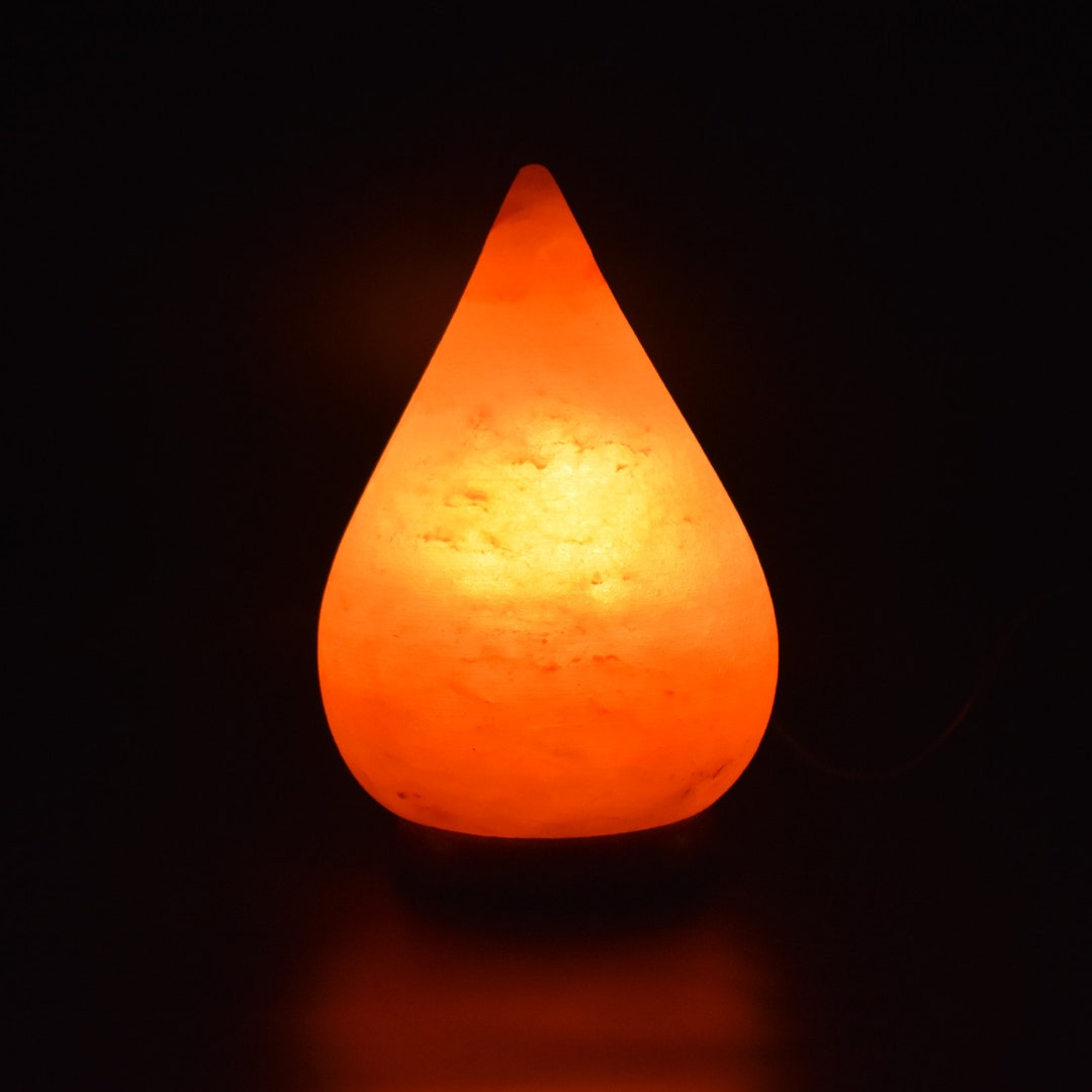 Himalayan Salt Tear Drop Lamp 2/3KG Crystal 100% Pink Rock Salt Natural ...