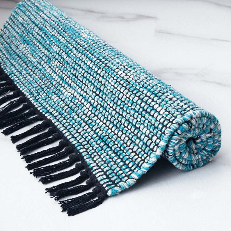 Handmade Cotton Rugs Bohemian Style Small Area Rag Rug Floor - Etsy UK