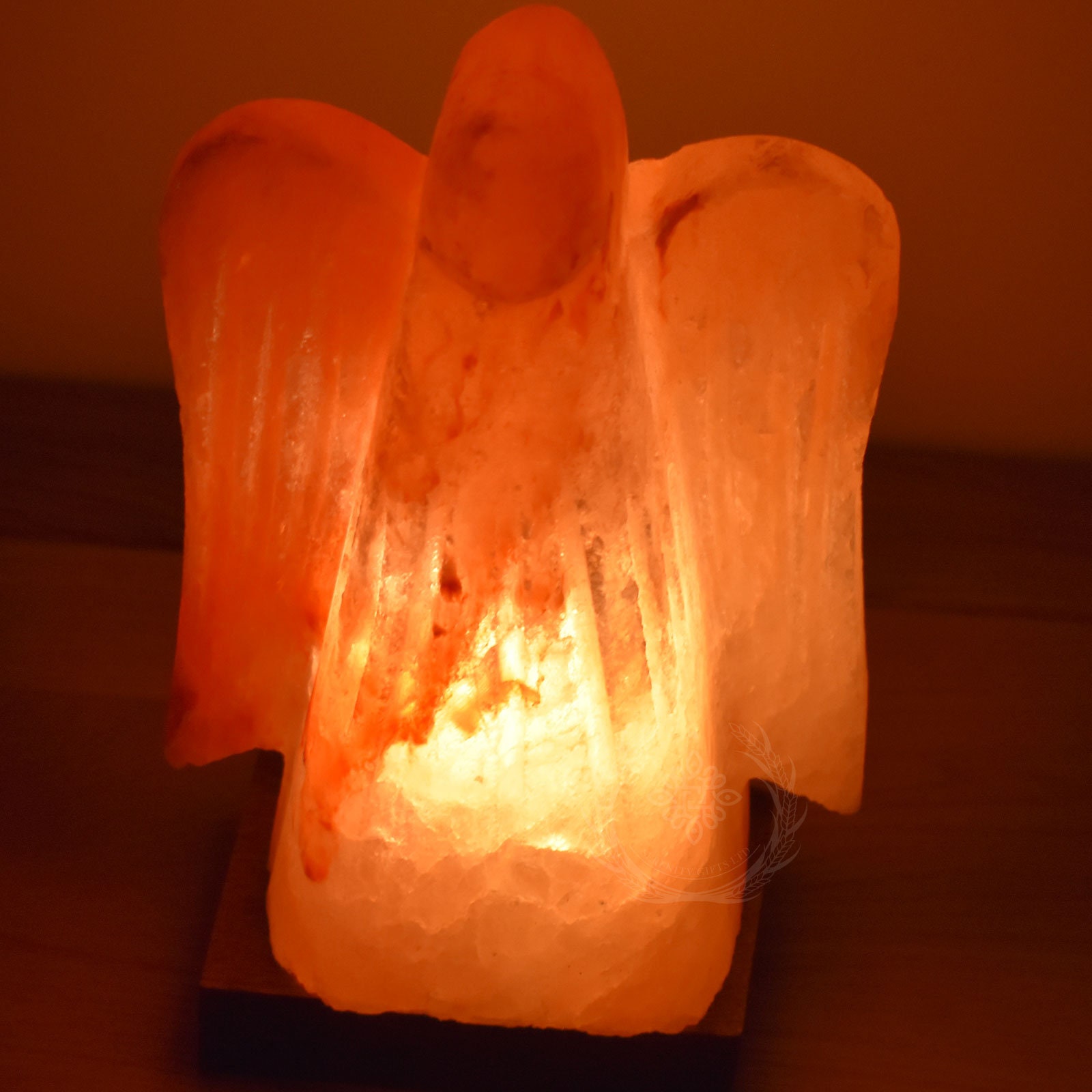 Himalayan Angel Salt Lamp 100% Pink Crystal Salt Lamp Natural Ionizing ...