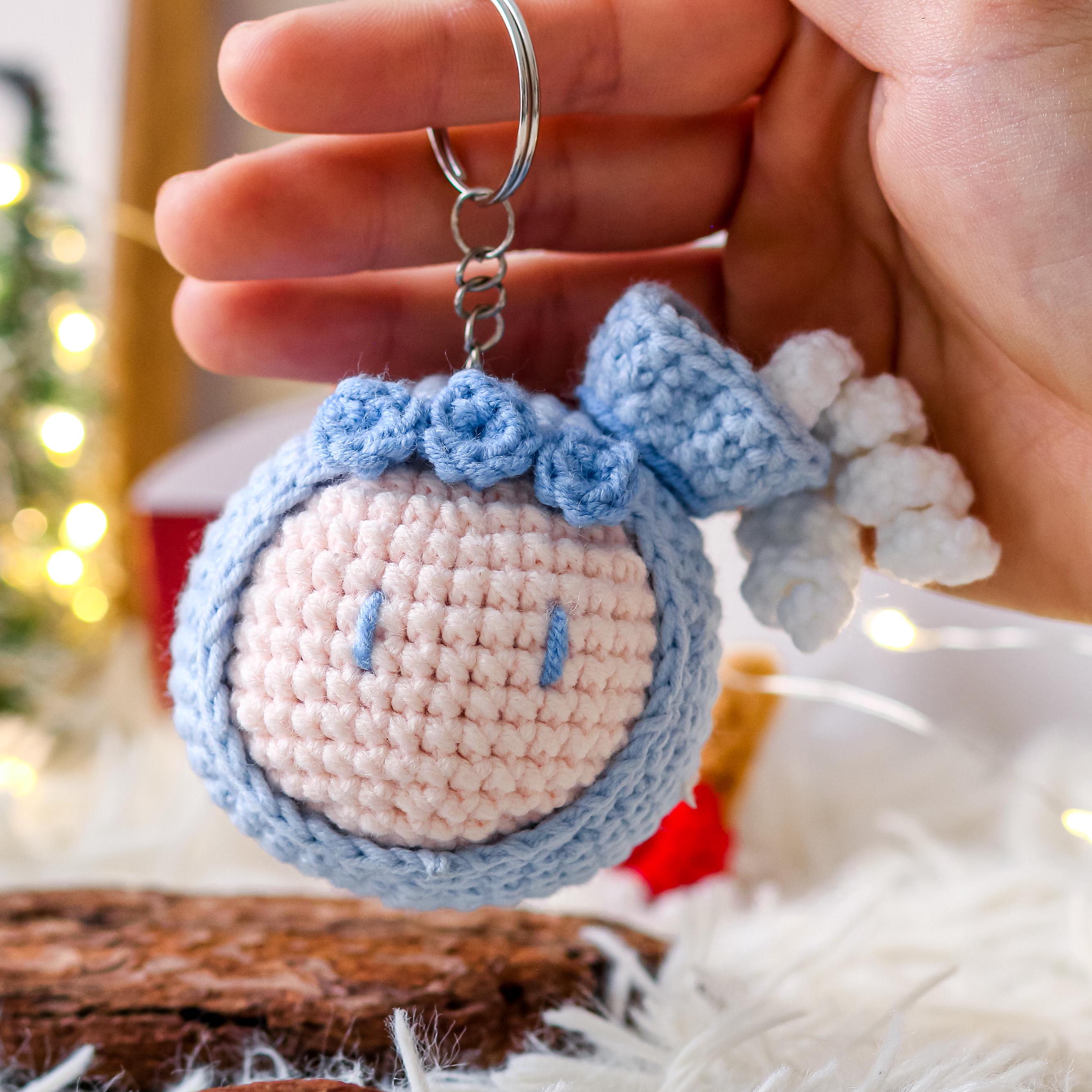 Aquarius Zodiac Crochet Keychain: Handmade Cotton Amigurumi Plush - Etsy