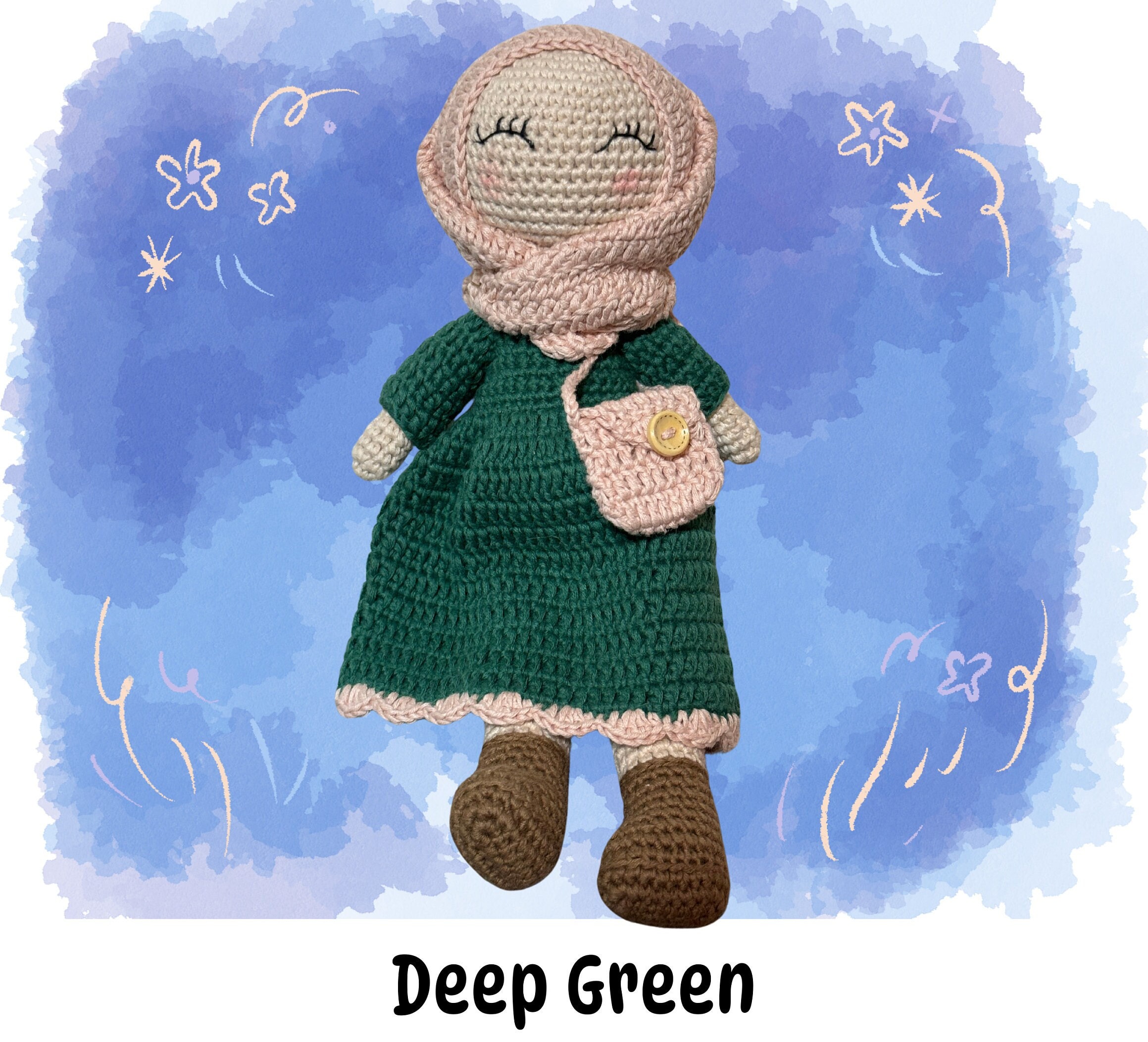 Muslim Hijabi Crochet Doll, Muslim Boy Crochet Doll, Hijab Doll, Hijab ...