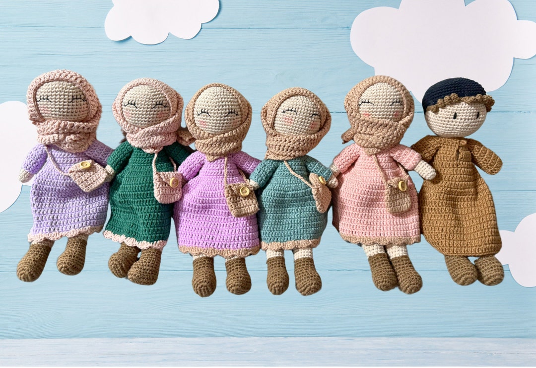 Muslim Hijabi Crochet Doll, Muslim Boy Crochet Doll, Hijab Doll, Hijab ...