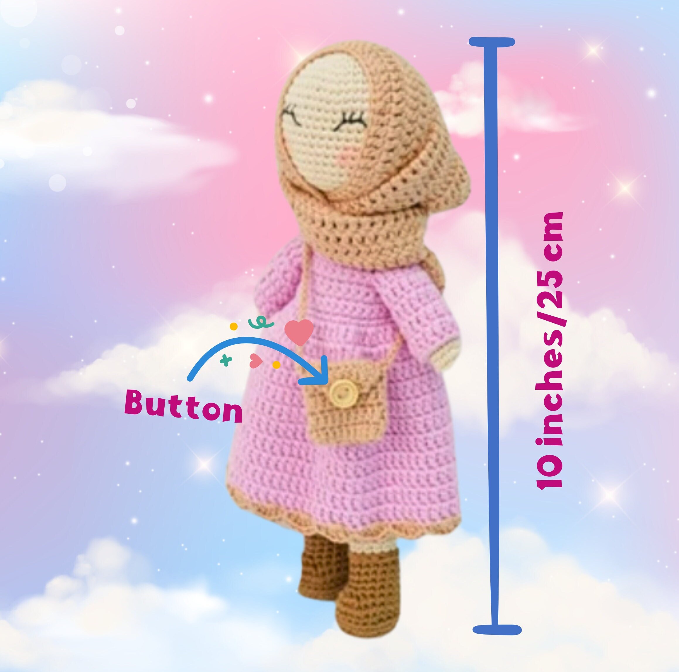 Muslim Hijabi Crochet Doll, Muslim Boy Crochet Doll, Hijab Doll, Hijab ...