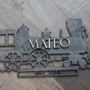Train Bedroom Door Sign, 3D Personalized Locomotive - Etsy