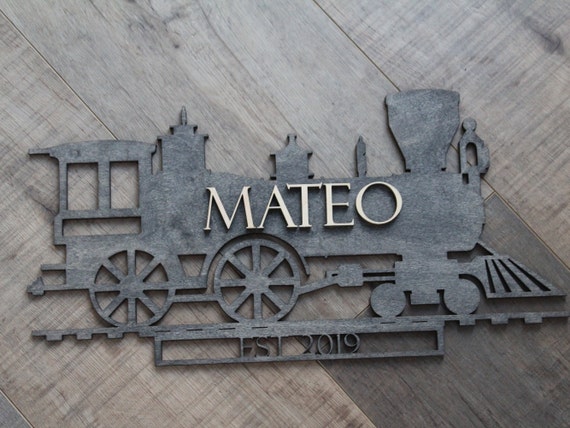 Train Bedroom Door Sign 3D Personalized Locomotive - Etsy