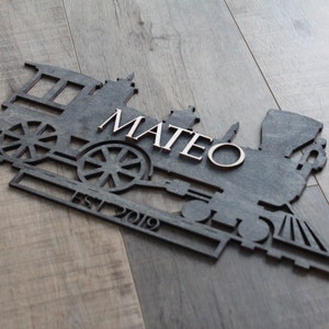 Train Bedroom Door Sign, 3D Personalized Locomotive - Etsy