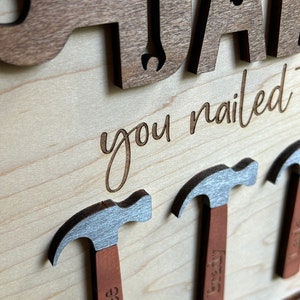 Best Dad Sign, Father’s Day Gift, Gift for Dad, You Nailed It - Etsy