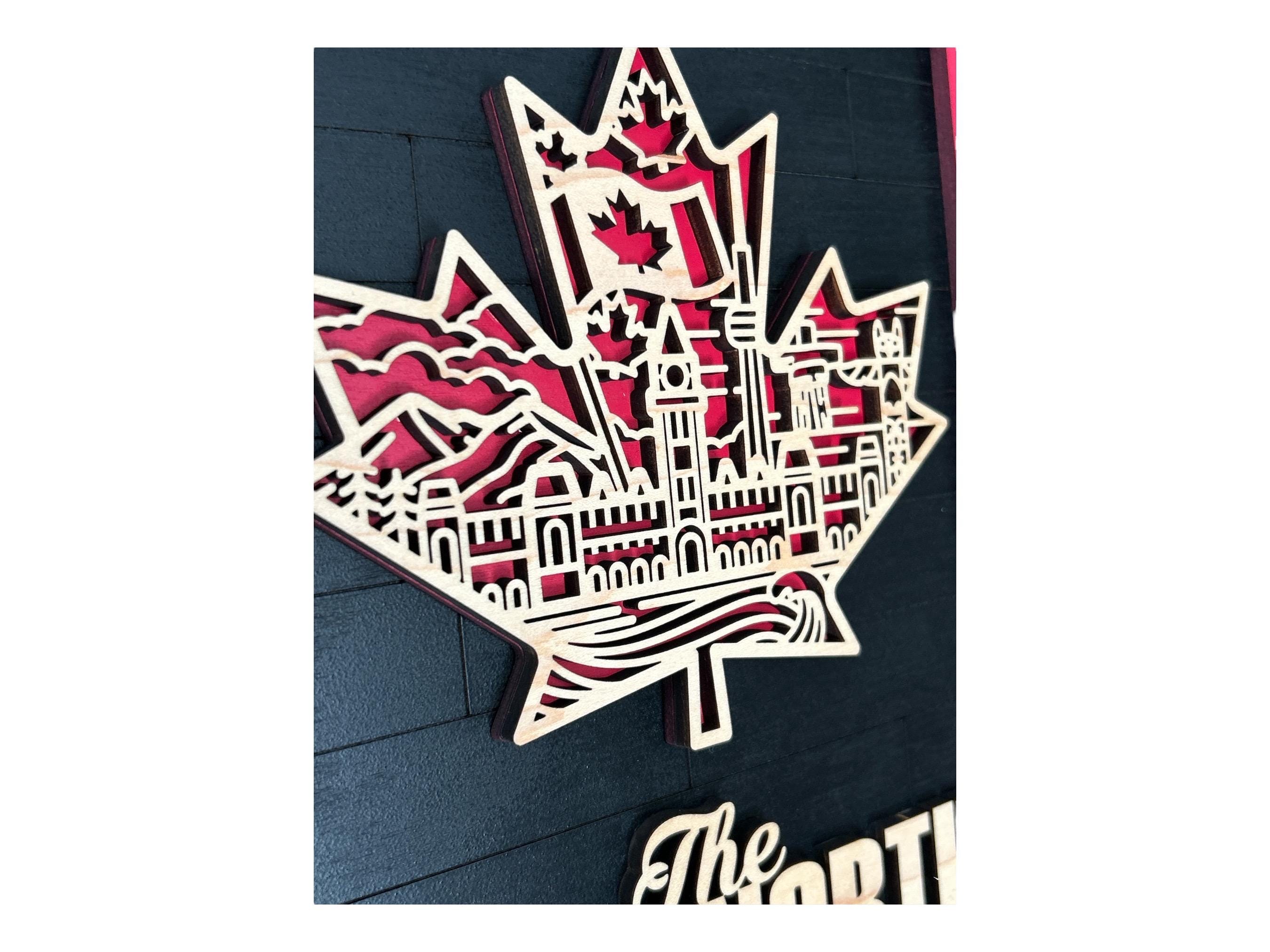 Canada True North Wooden Sign: Maple Leaf Home Decor - Etsy