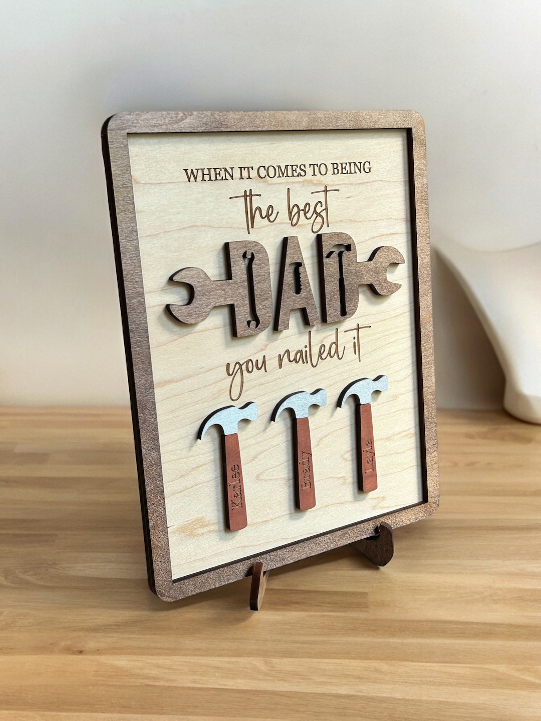 Best Dad Sign, Father’s Day Gift, Gift for Dad, You Nailed It - Etsy