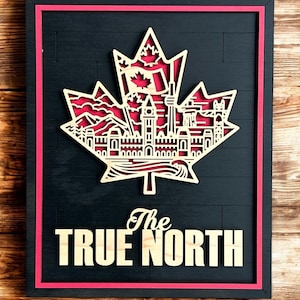 Canada True North Sign, Canada Sign, Canadian Flag, Maple Leaf, Canada ...