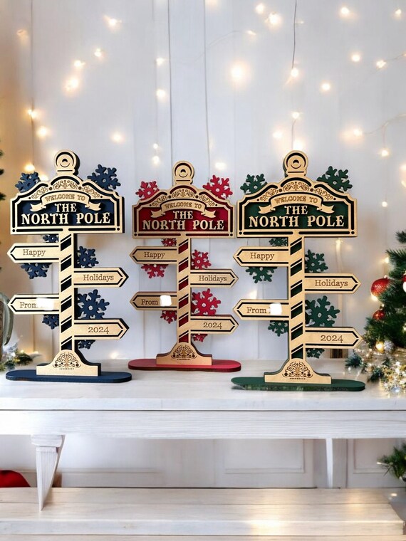 Welcome To The North Pole Light Up Sign
