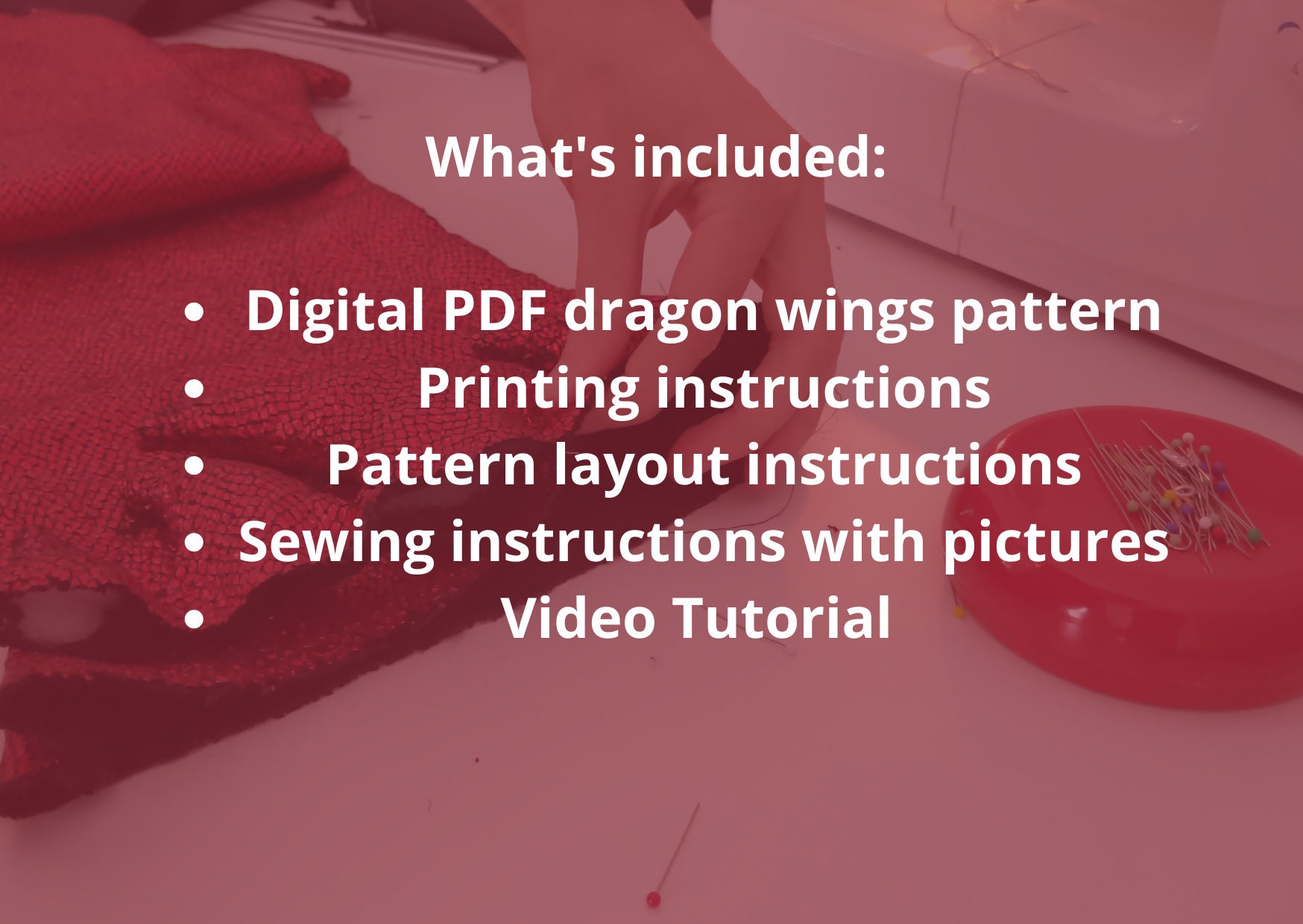 Moving Dragon Wings PDF Sewing Pattern Large Sideways Type 'dragon ...