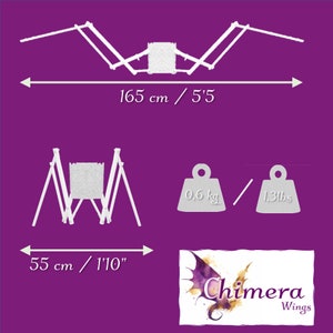 Articulating Wing Frame Small Sideways, 165cm/5'5" , Lightweight for ...