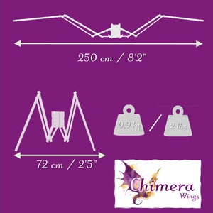 Mechanical Wing Frame 250cm/8'2" Large Sideways Type, Lightweight for ...