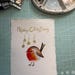 Handmade Robin Christmas Card | Original Watercolor Art - Etsy
