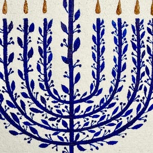 Hanukkah Greeting Card, Happy Hanukkah Hand Crafted, Menorah Design, A5 ...