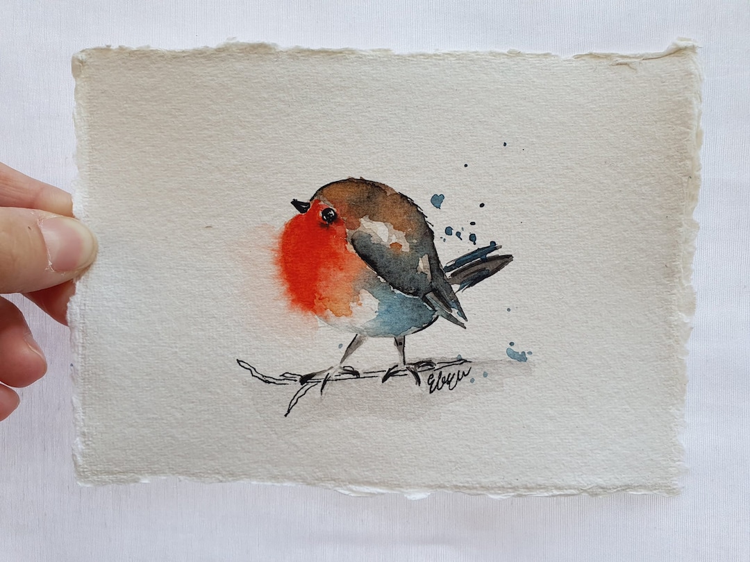 Bird | Original Hand Painted Watercolour Wall Art | Handmade | Bird - Etsy