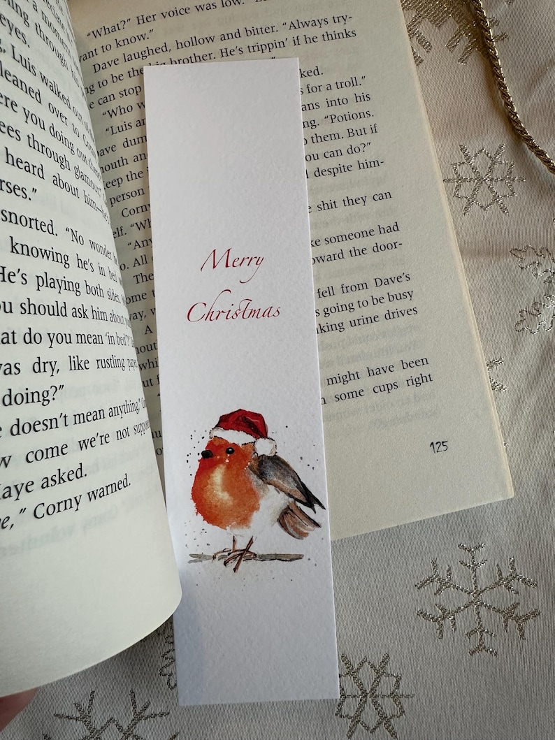 Set of 5 Christmas Bookmarks for Booklover -nutcracker - Robin - Gnome ...