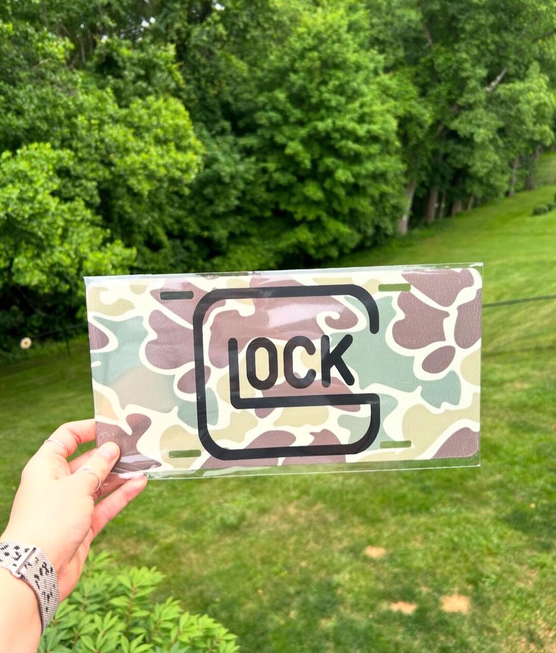 GLOCK LICENSE PLATE, Old School Duck Camo License Plate, Truck License ...