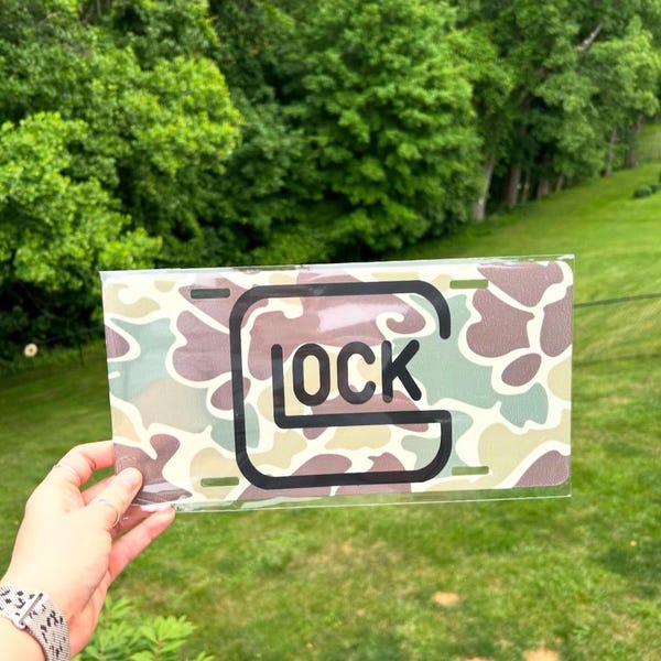 Old School Camo License Plate - Etsy