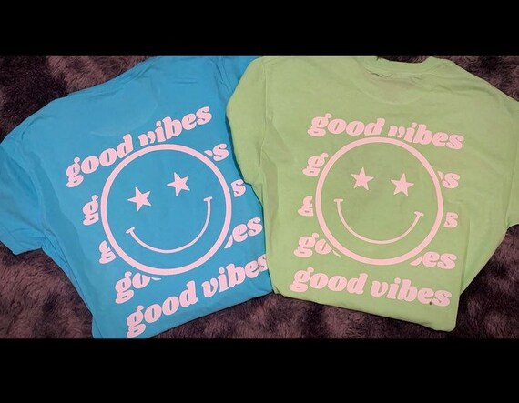 Preppy Smile T Shirt Good Vibes Smiley Vsco - Etsy
