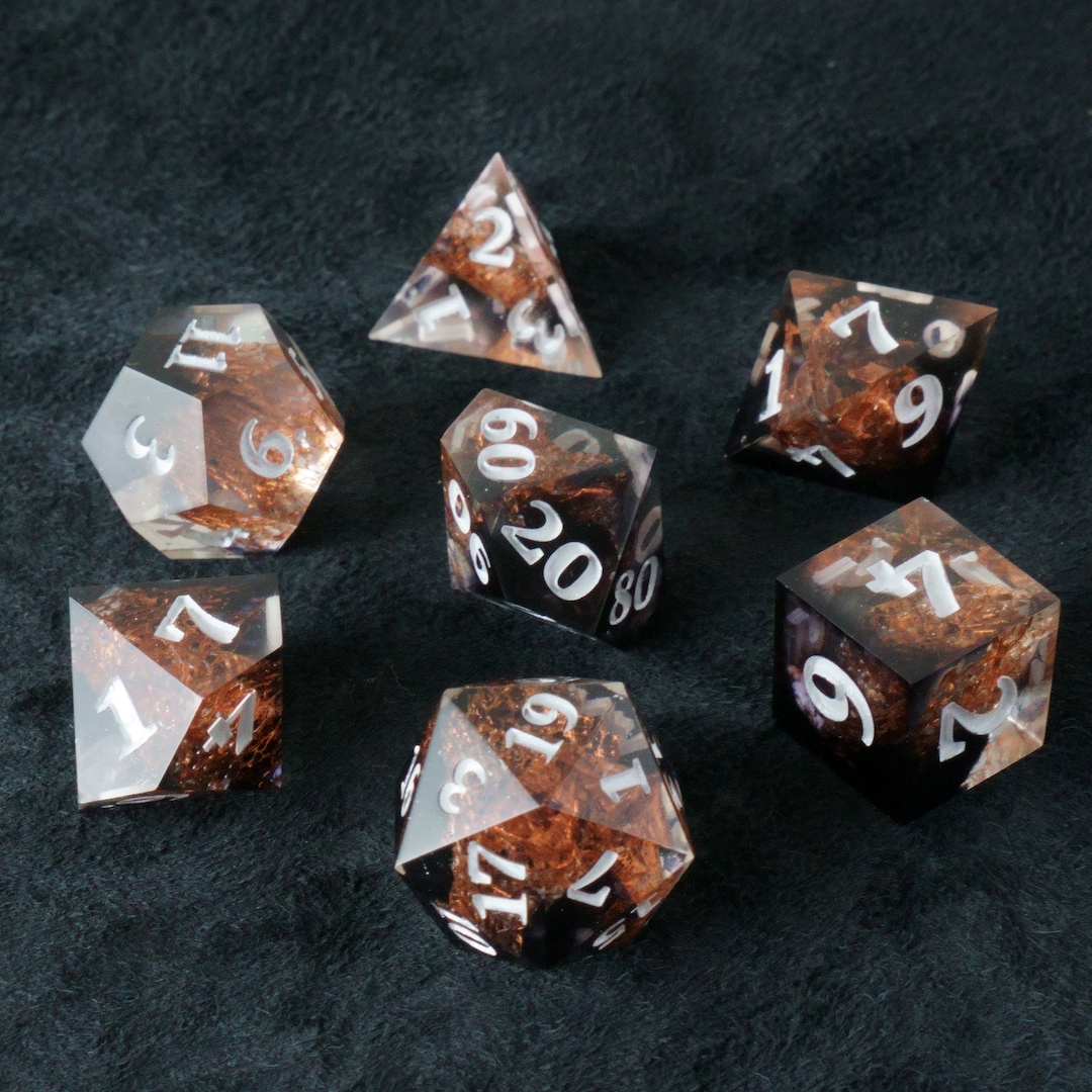 Smoking Scales Handmade 7 Piece Dice Set for Dungeons and - Etsy