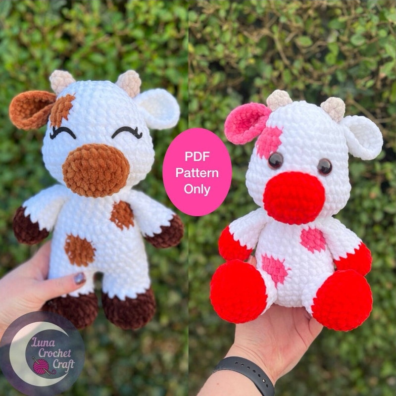 Chubby Cow Crochet Pattern - Etsy