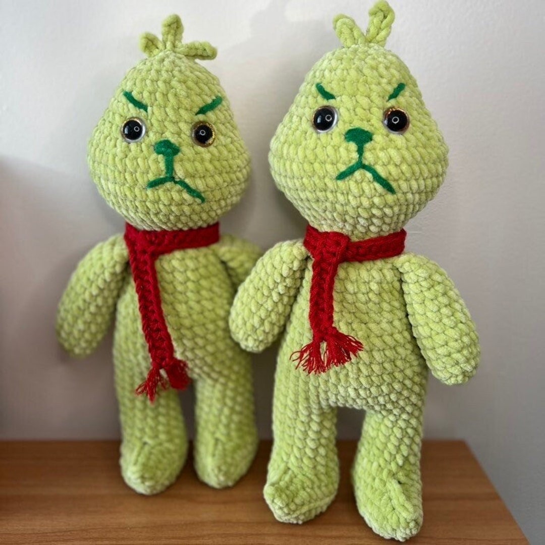 Grumpy Green One, Plush Crochet Christmas Gift, Kawaii Amigurumi - Etsy
