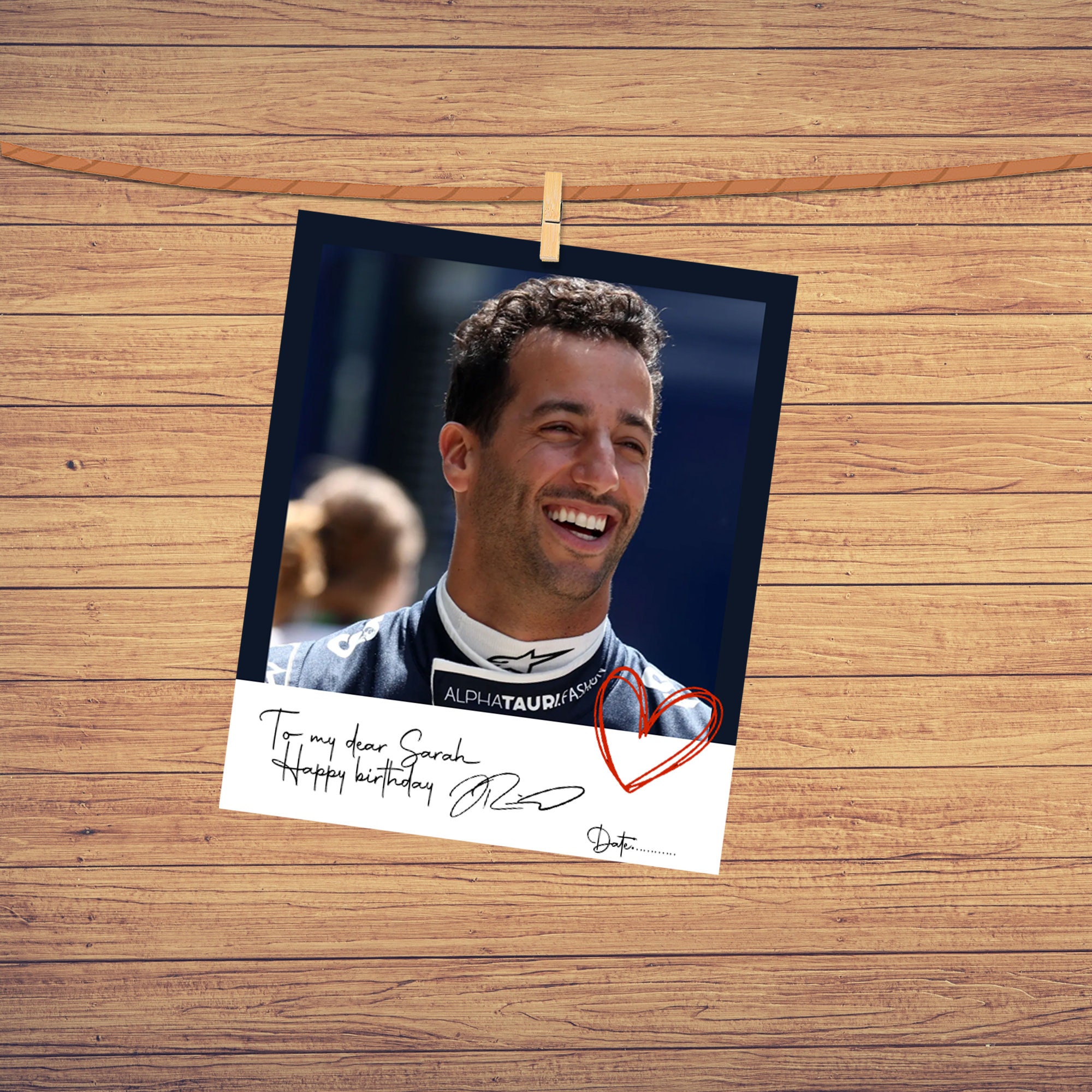 Formula One F1 Drivers Polaroid Birthday Cards Signed by Charles ...